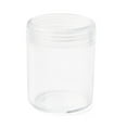 3 pc Round Plastic Bead Containers with Screw Top Cap Clear 3.9x5cm ...