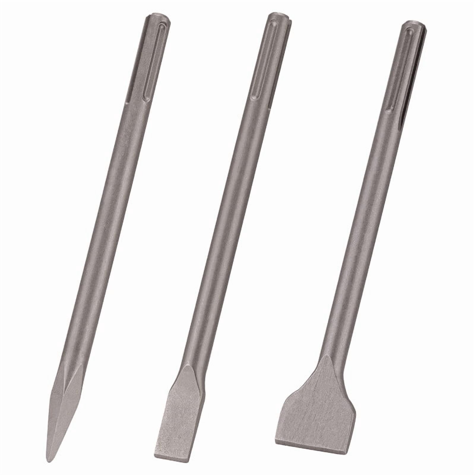 3 pc. SDS-Max Shank Chisel Set with Point, Flat & Scaling Chisel ...