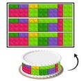 3 pcs Bricks Neon Rainbow Cake Strips Edible birthday cake strips, cake ...