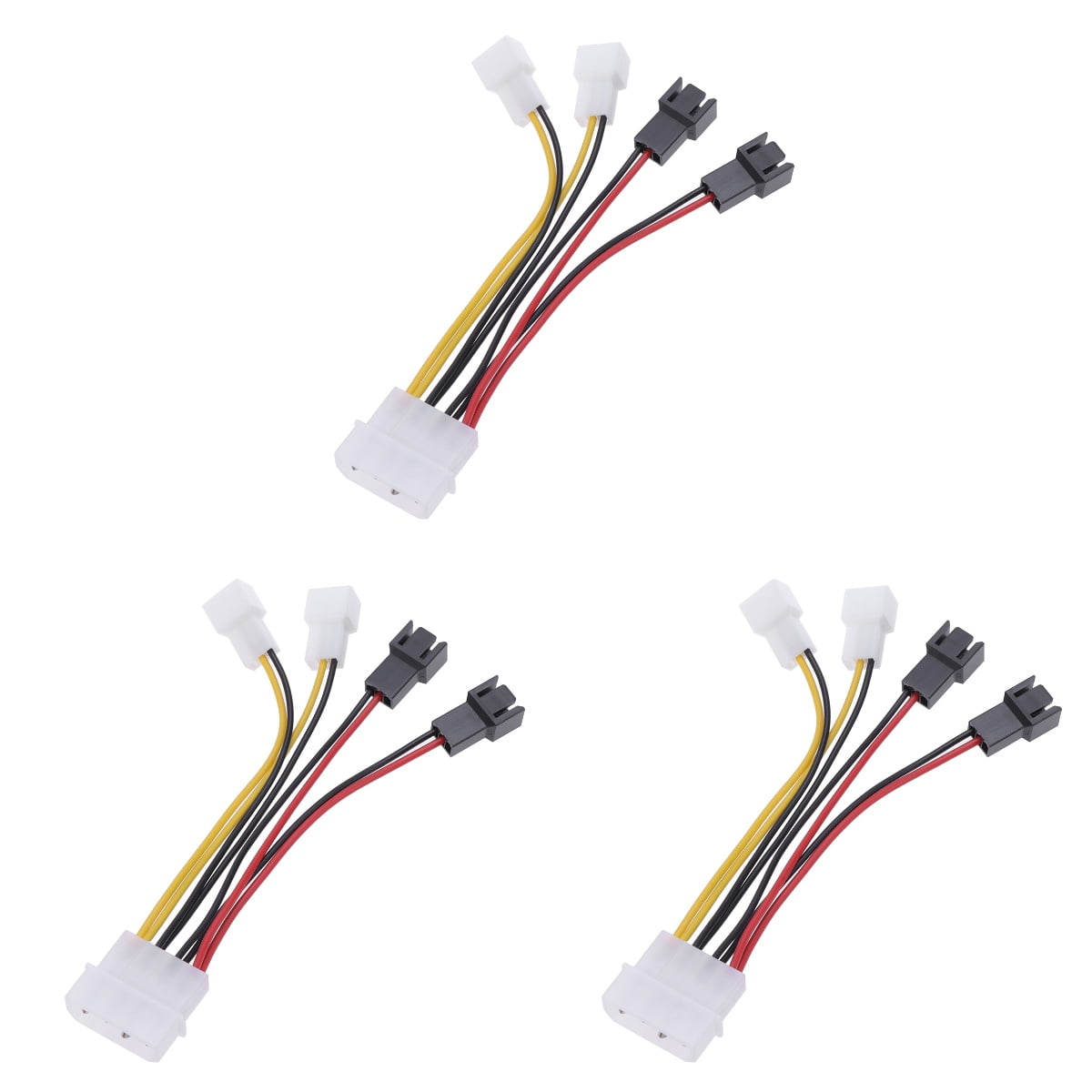 3 pcs CPU 4 PIN to 3 PIN Fan Extention Cables PWM Adapter Cable ...