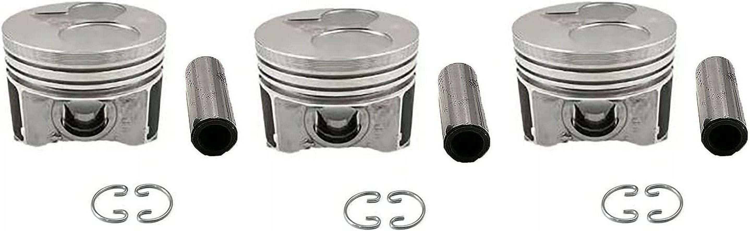 3 pcs D902 Piston Kit Replacement Compatible with Kubota Engine BX24 ...
