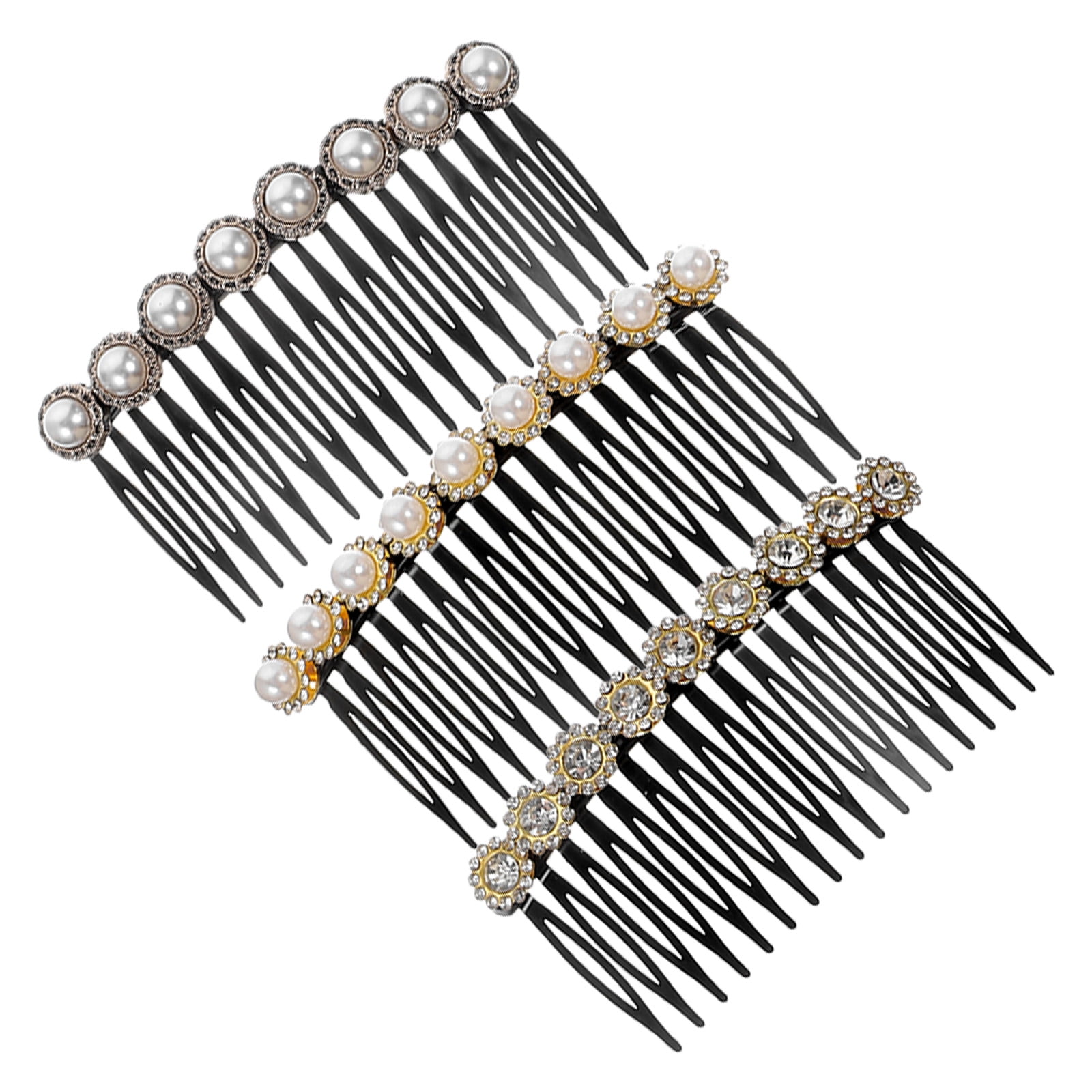 3 pcs Decorative Hair Combs Women Hair Side Combs Pearl Hair Combs ...