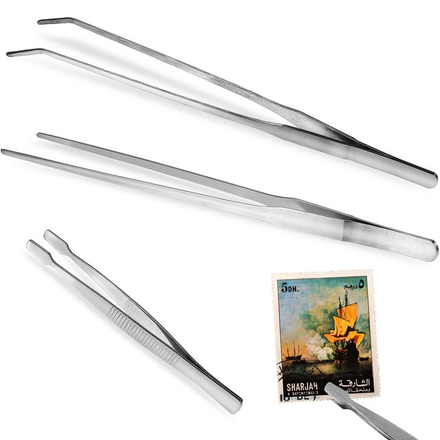 3 pcs Extra Long Tweezers Precision Tweezers Stainless Steel Tweezers ...