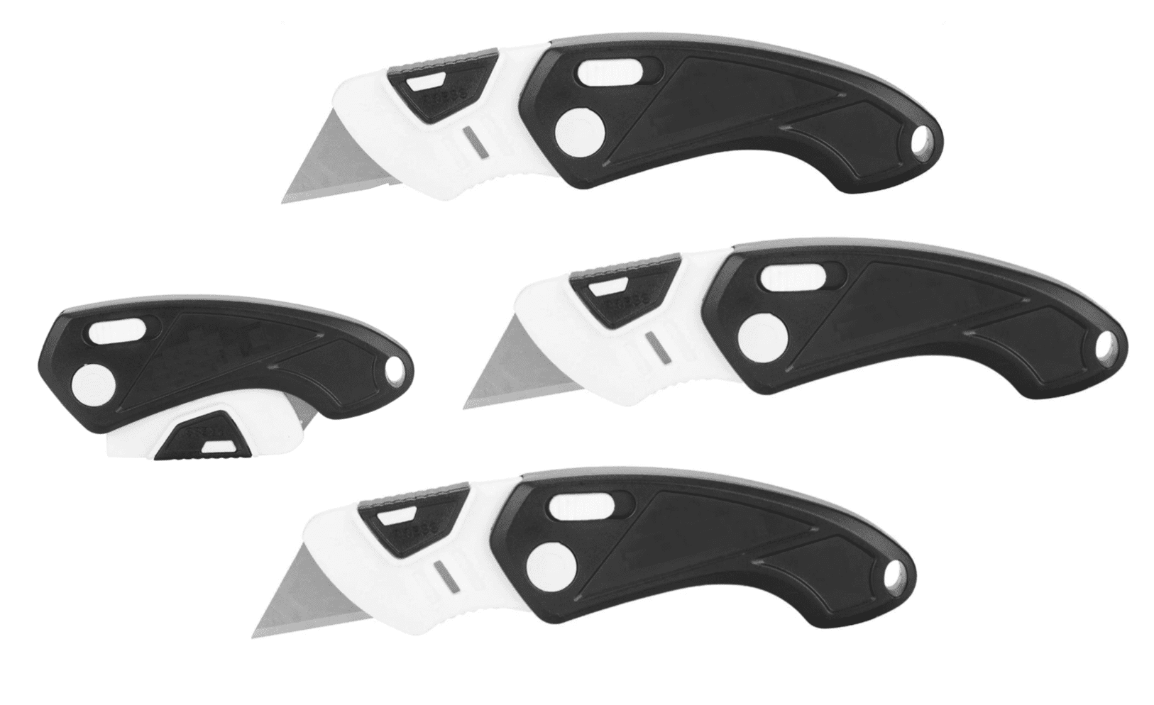 3 pcs Folding Lock Back Utility Knife, Compact Box Cutter with Lock ...