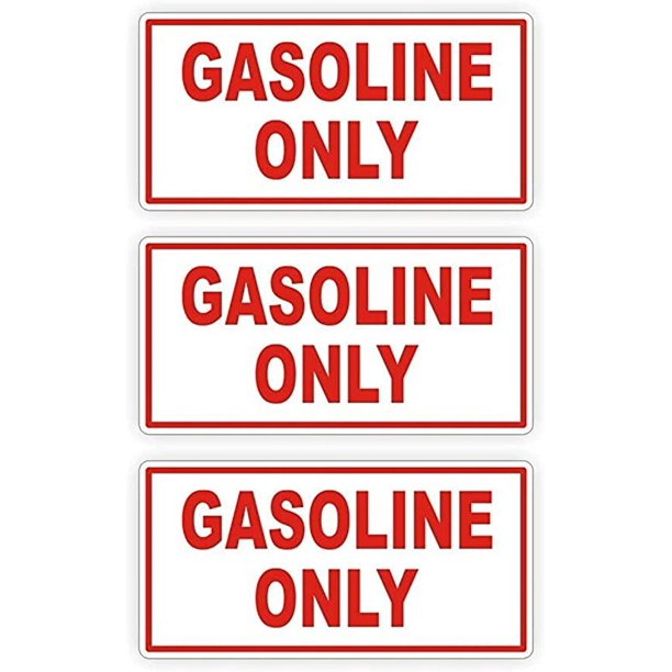 3 pcs Gasoline Only Vinyl Decal | Sticker | Label Fuel Gas Door Label ...