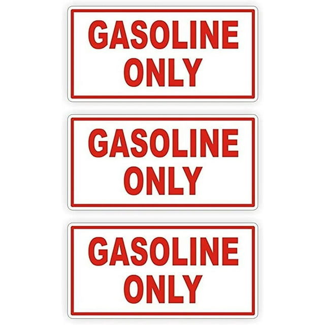 3 pcs Gasoline Only Vinyl Decal | Sticker | Label Fuel Gas Door Label ...