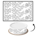 3 pcs Gray Lace Texture Cake Strips Edible birthday cake strips, cake ...