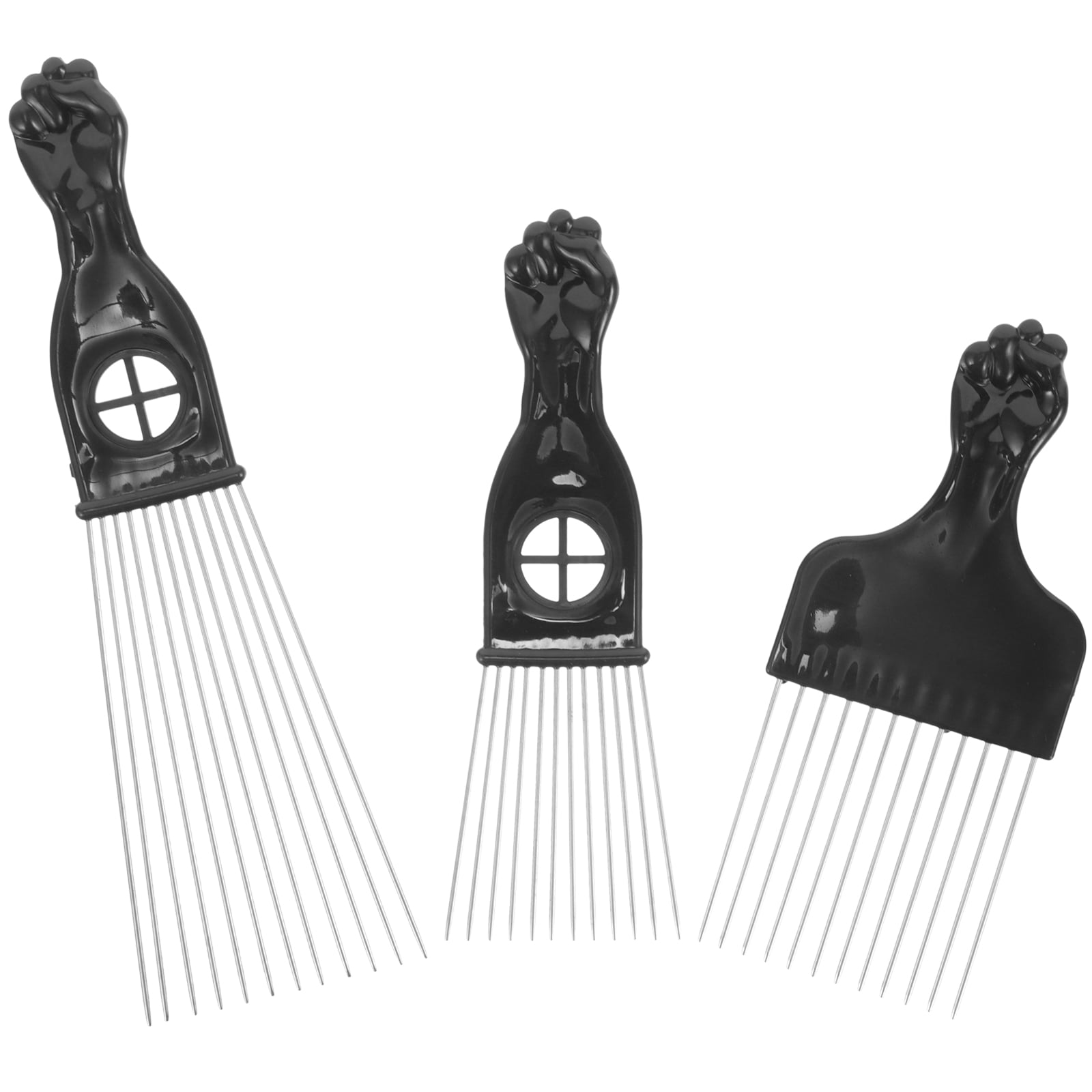 3 pcs Hair Afro Comb Portable Hairdressing Tool Barbershop Hair for ...
