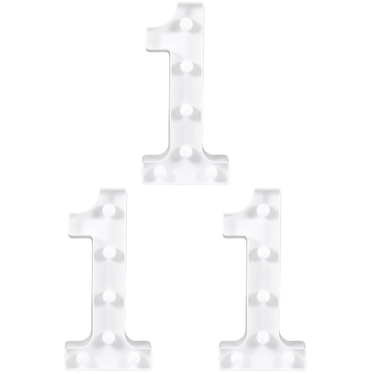 3 pcs LED Marquee Number Light Sign Light Up Marquee Letter Light Sign ...