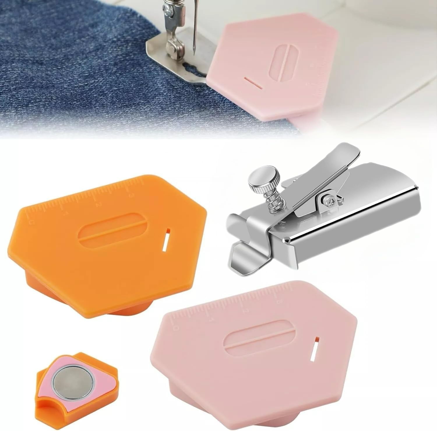 3 pcs Magnetic Seam Guide for Sewing Machine, Magnetic Sewing Guide ...