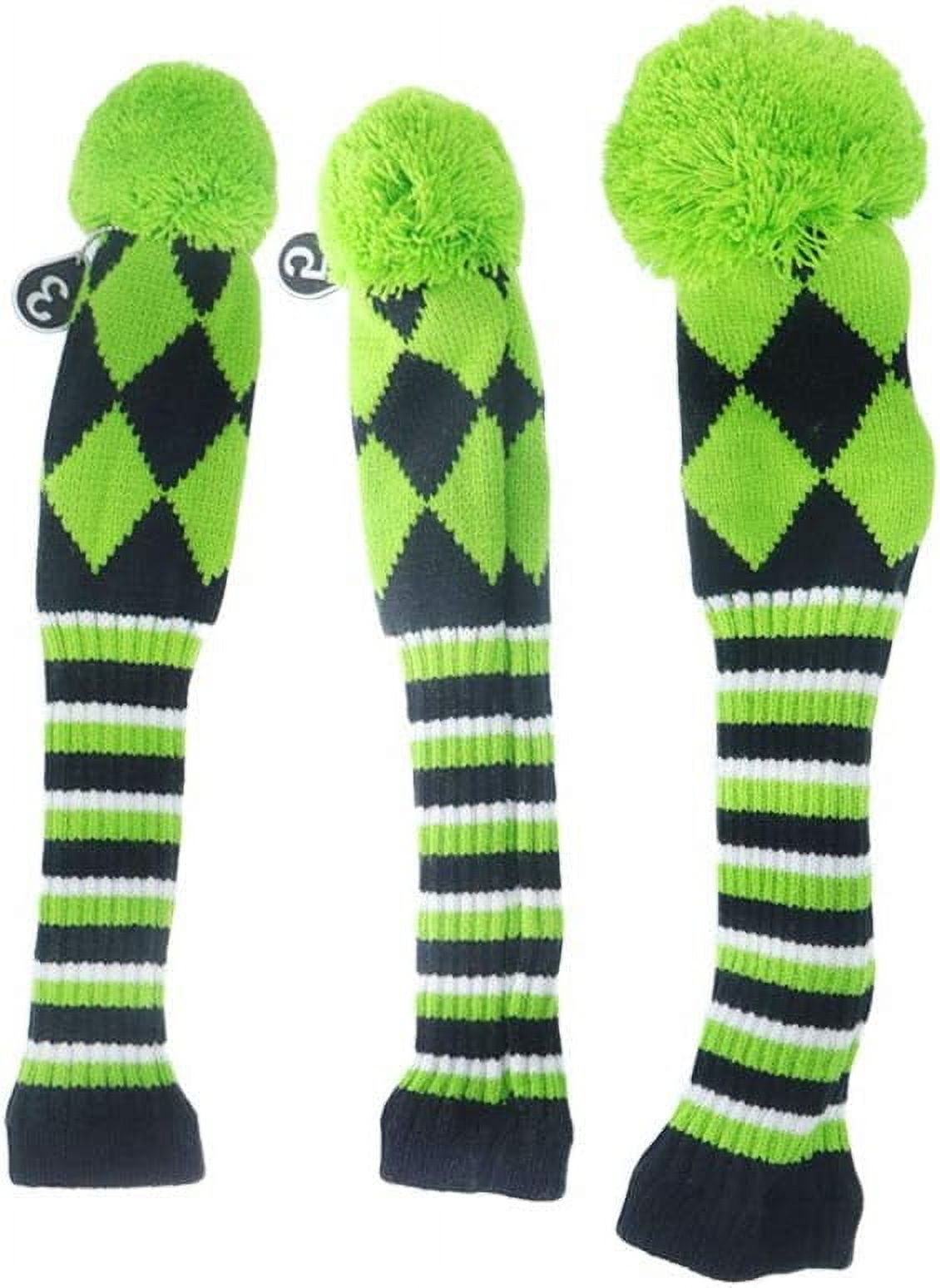 3 pcs/Set Golf Club Pom Pom Knit Cover for Driver, Fairway Wood and ...