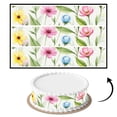 3 pcs Soft Spring Florals Cake Strips Edible birthday cake strips, cake ...