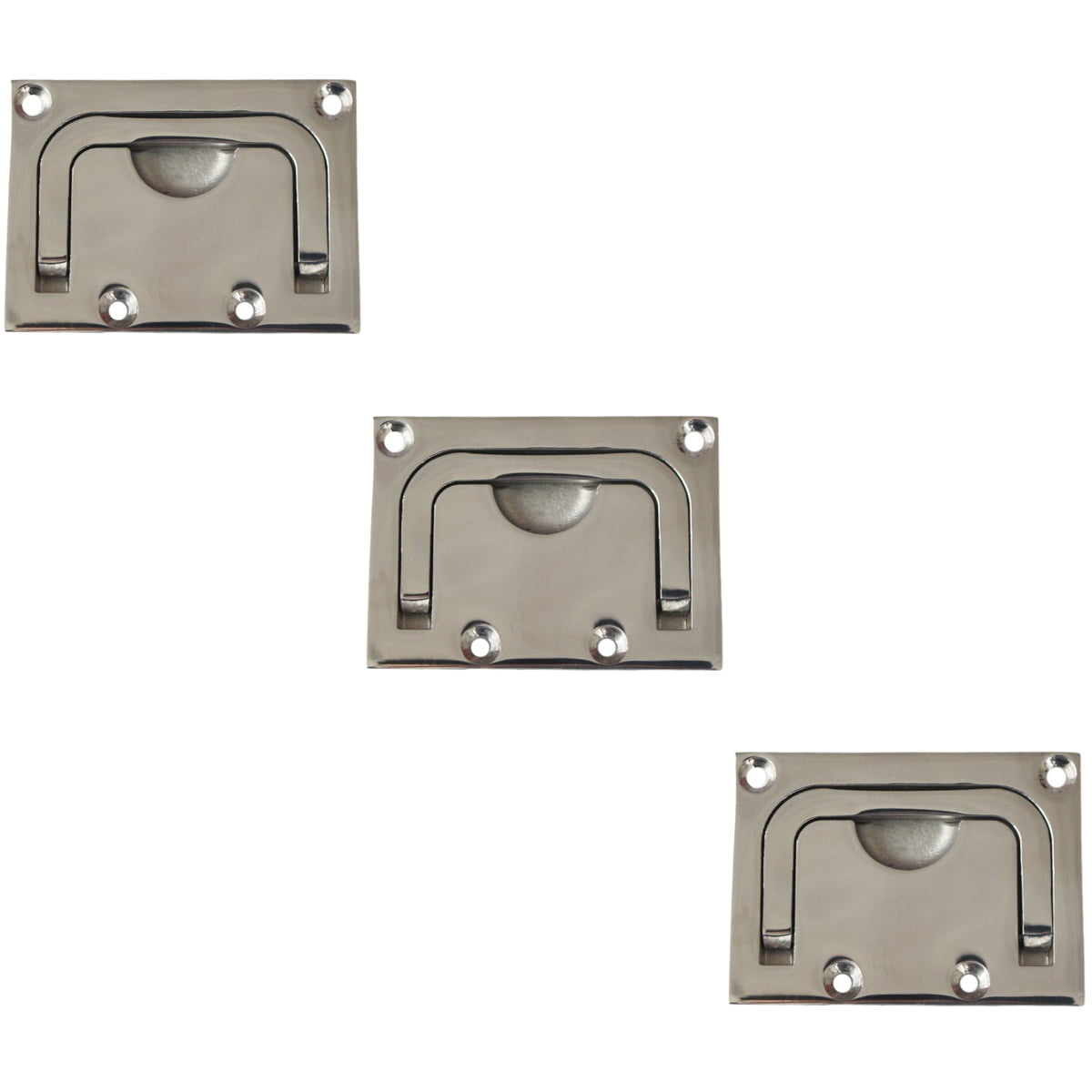 3 pcs Stainless Steel Boat Hatch Locker Lift and Pull Ring Flush Mount ...