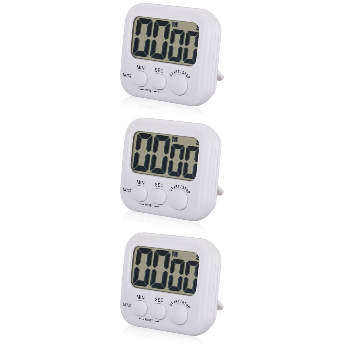3 pcs TA732 LED Digital Kitchen Timer Multifunctional LED Digital Kitchen Cooking Timer Clock ...