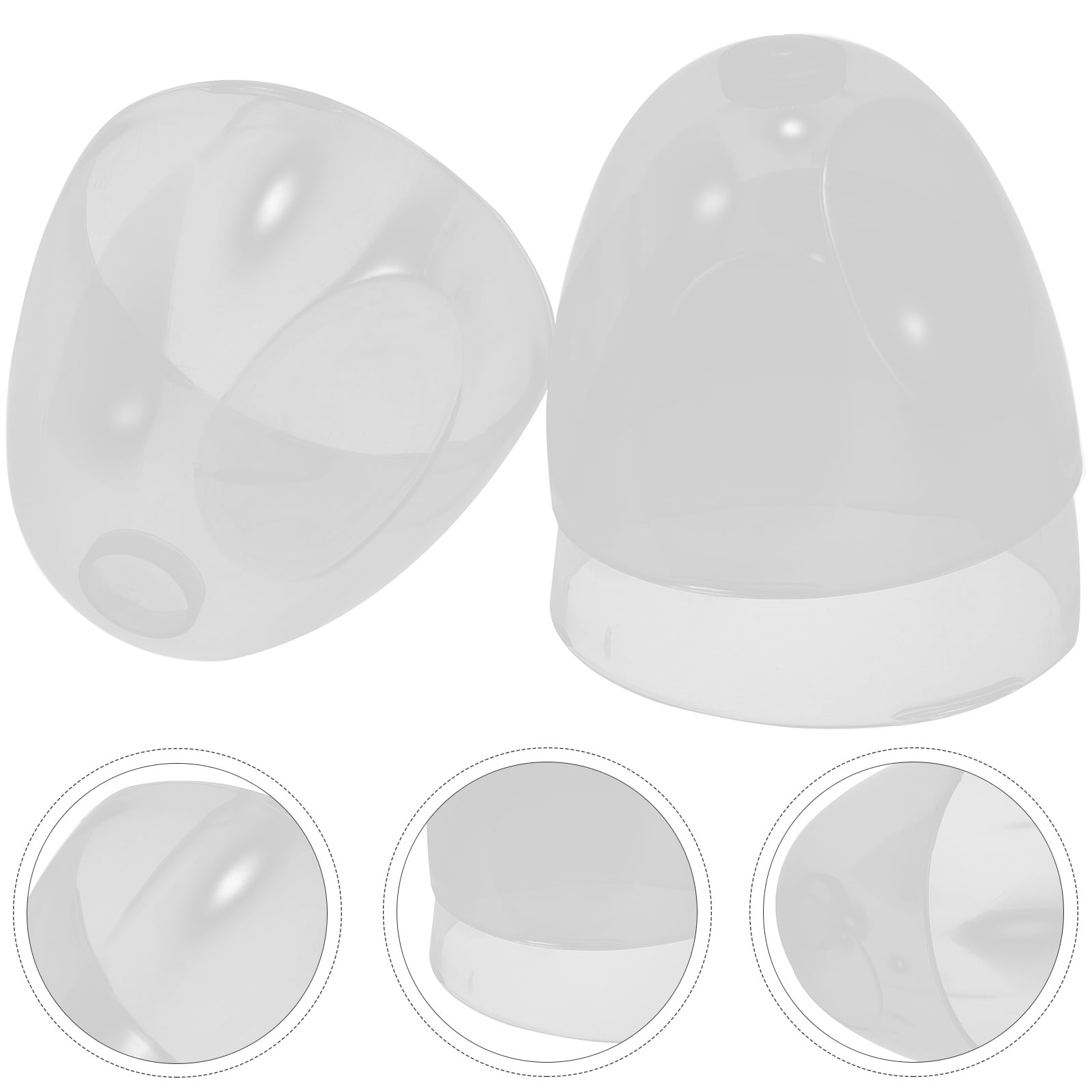 3 pcs Transparent Feeding Bottles Lids Replacement Milk Bottle Caps ...