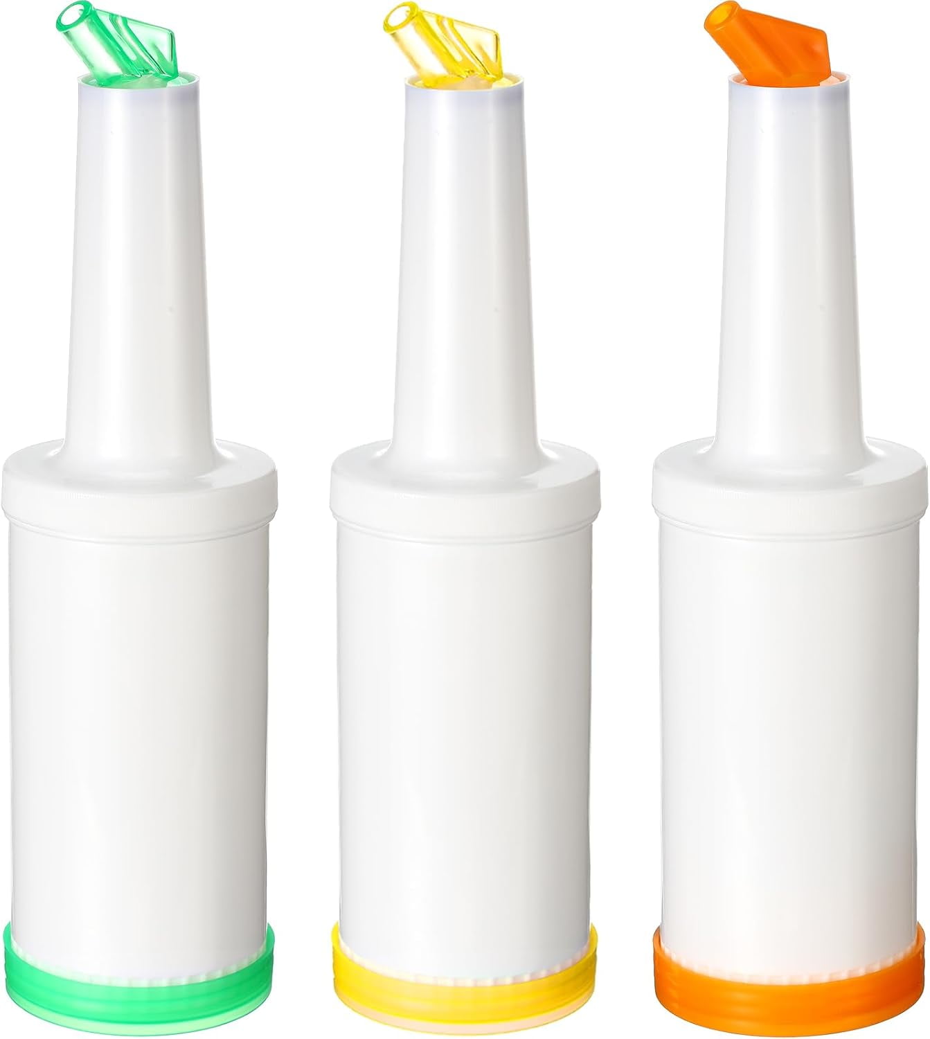 **3 pcs bar pour colorful juice pouring bottle containers 34 oz plastic ...