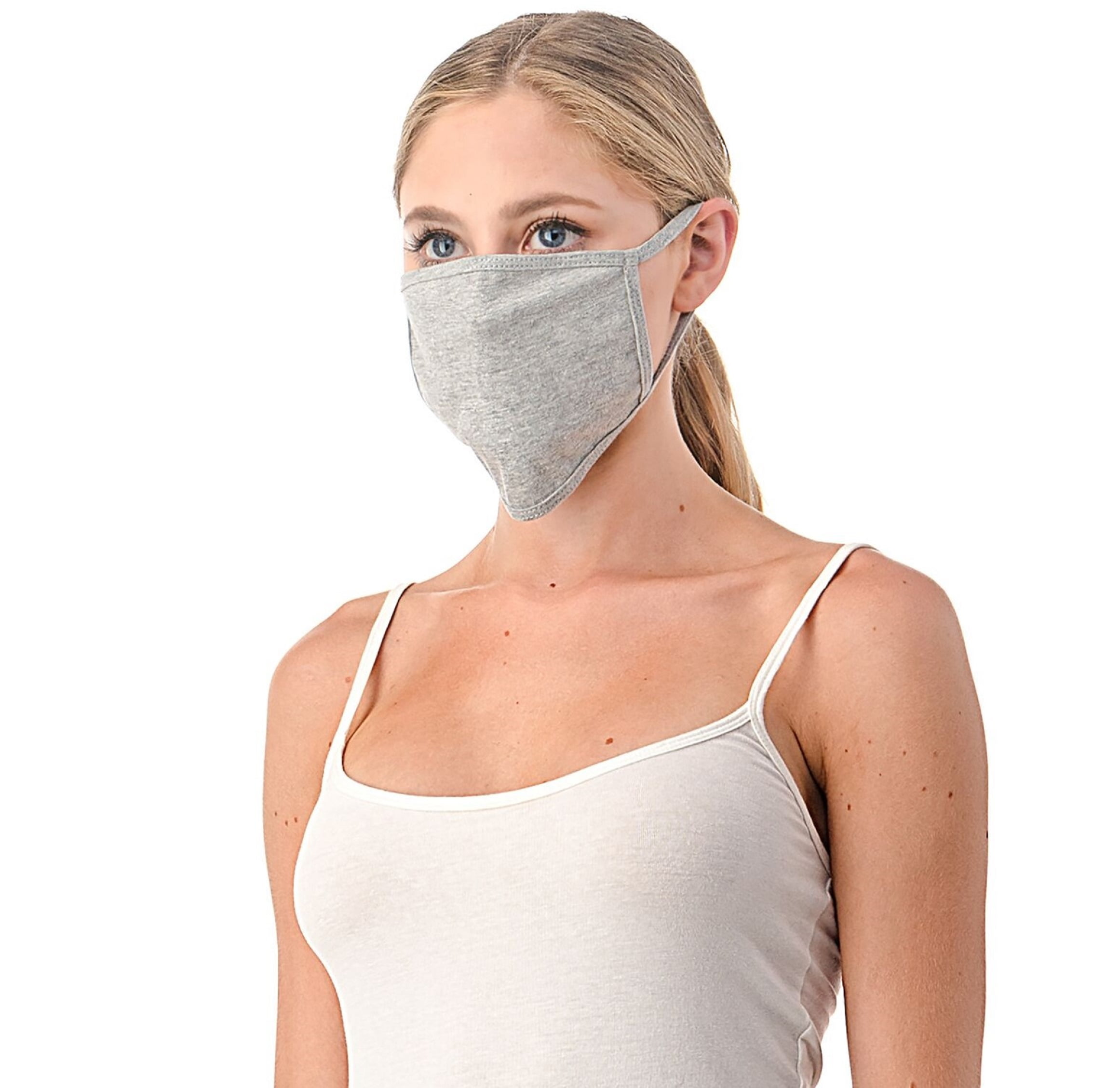 3 pcs/pack Organic Cotton Made In USA Face Masks Two Layer Reusable ...
