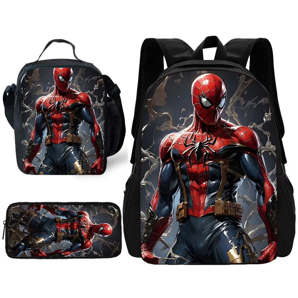 SALQGBUW-Spiders-Man backpack outdoor bag 3 in 1 bookbag shoulder bag ...