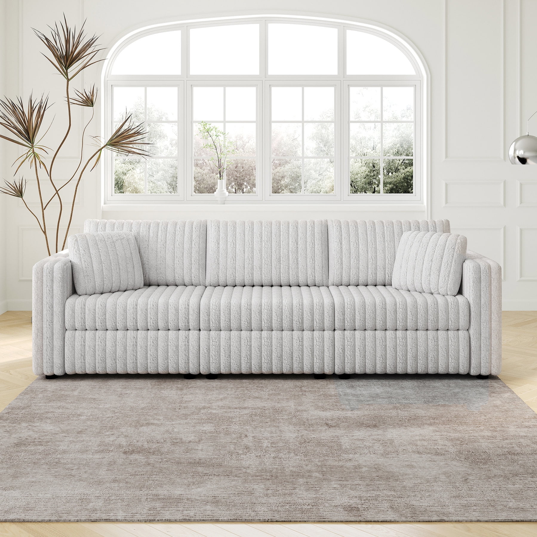 3 - person soft - plush sofa - Polyurethane foam filler & distinct ...