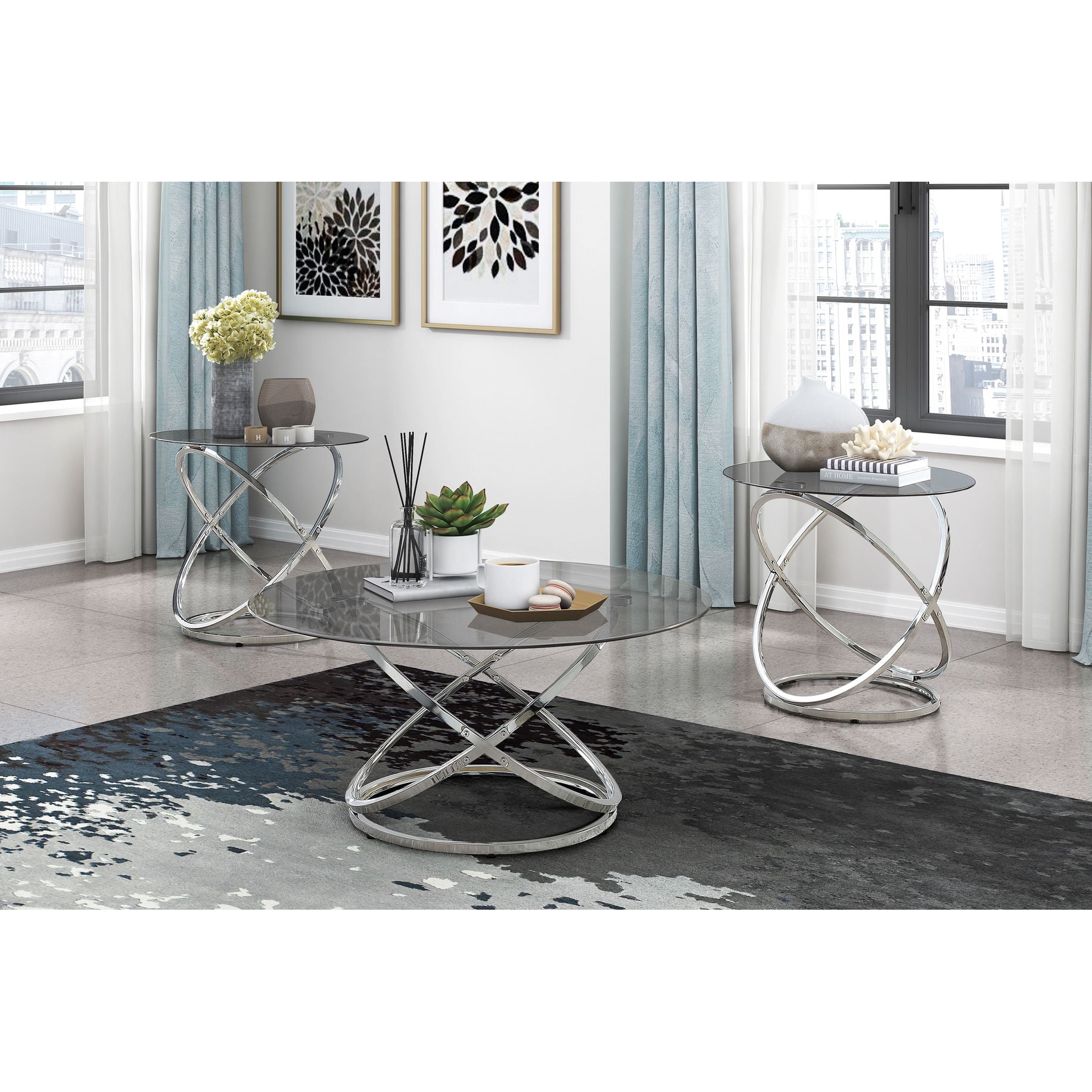 3-piece Living Room Table Collection | Serve as Coffee and End Tables ...