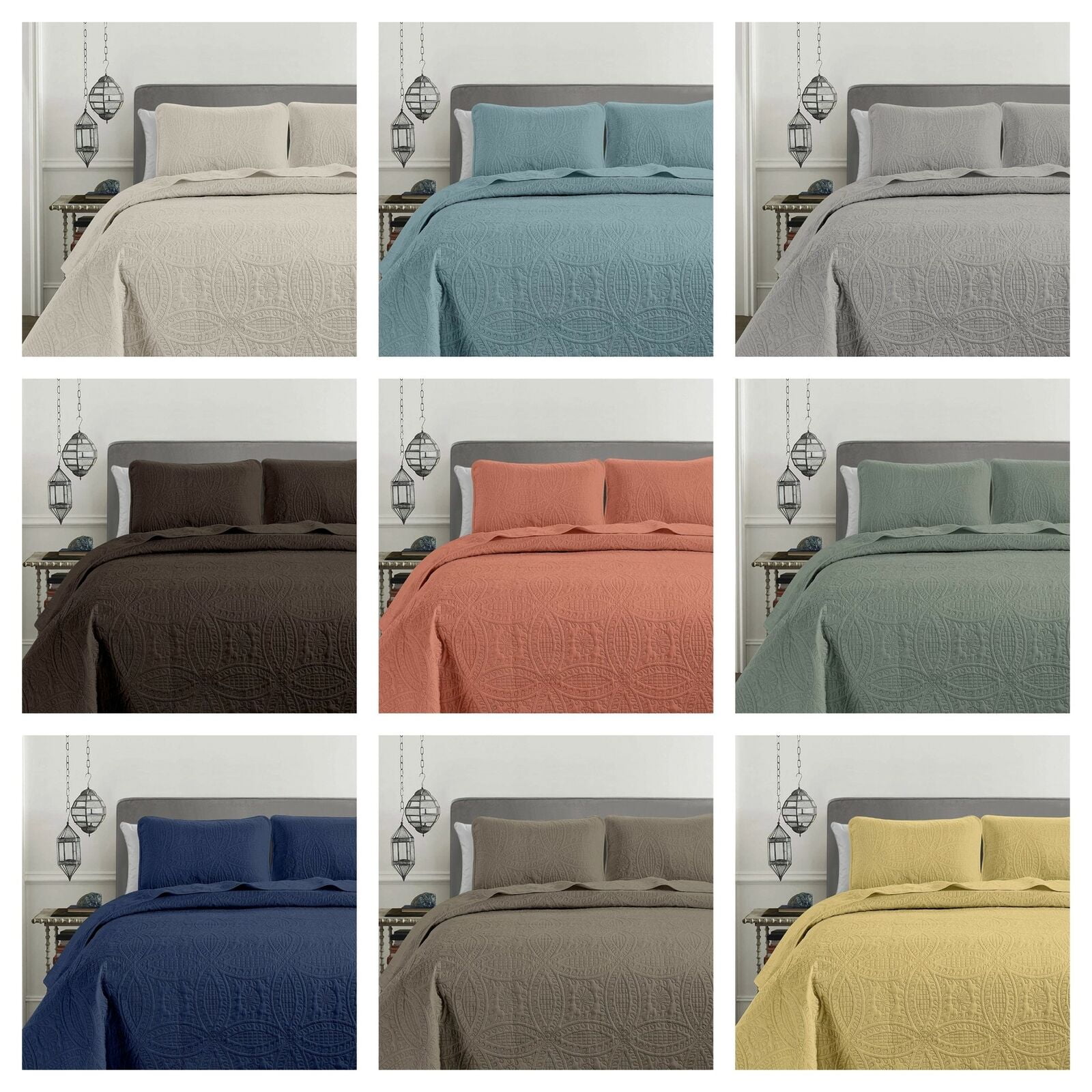 3-piece Oversized Bedspread Coverlet Set, Pinsonic Quilted - Walmart.com