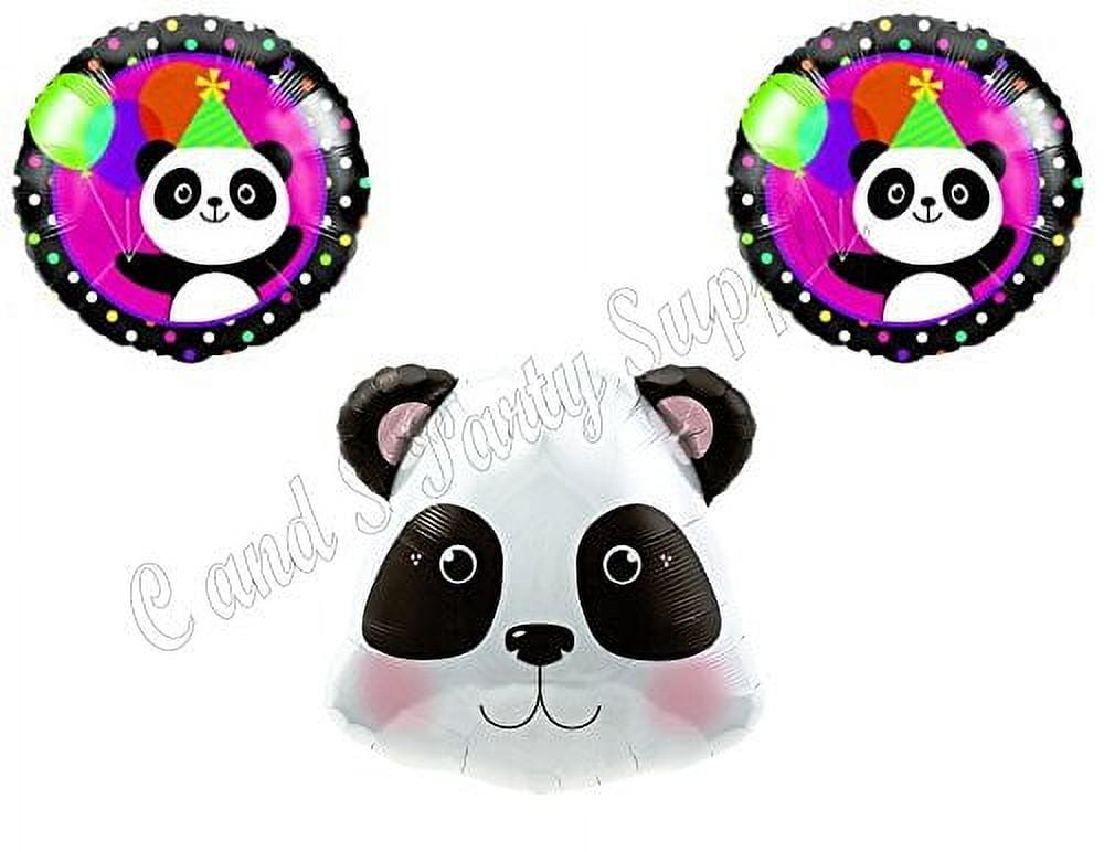 3-piece PANDA-MONIUM Happy Birthday Balloons Decoration Supplies Party ...