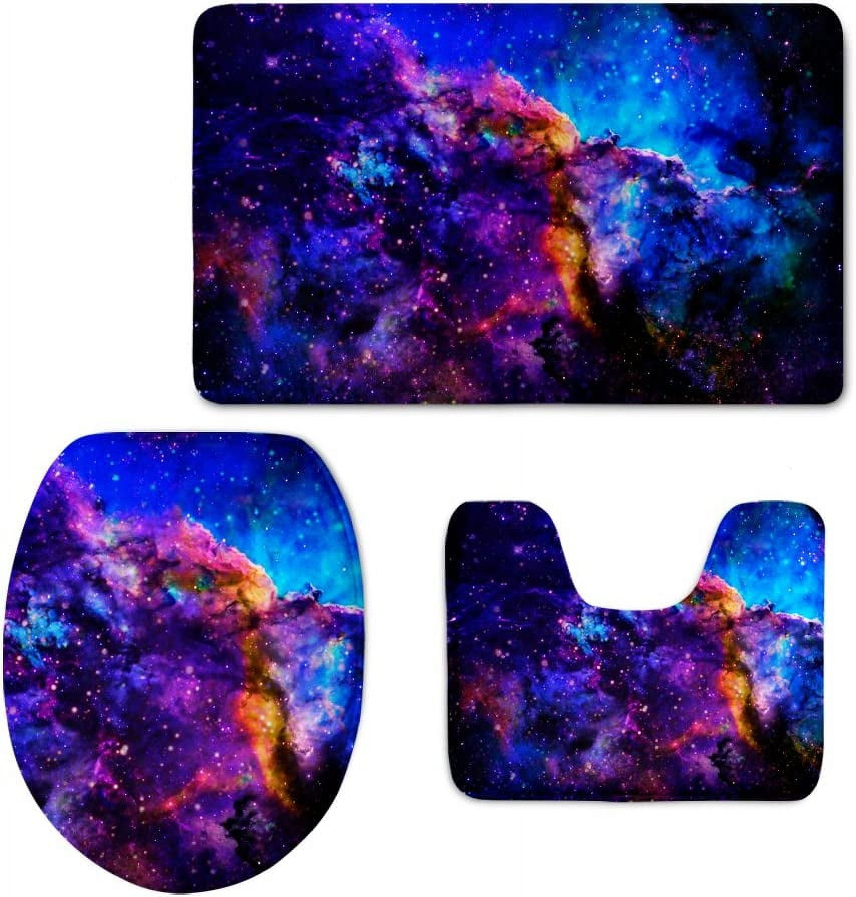 3 piece Stylish Bathroom Rug Set Non-Slip Bath Mat Contour Lid Toilet ...