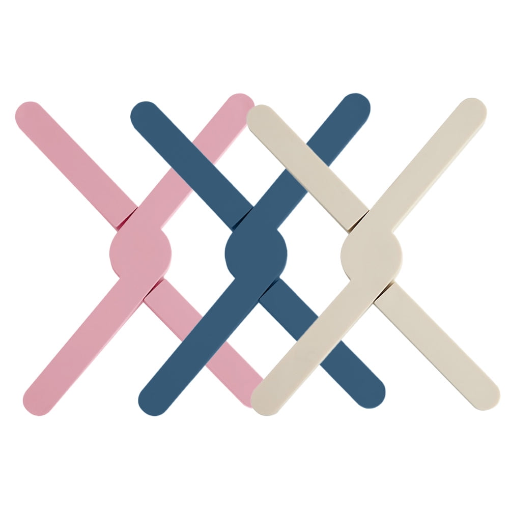 3 piece anti-slip thick foldable silicone triangle towel, heat ...