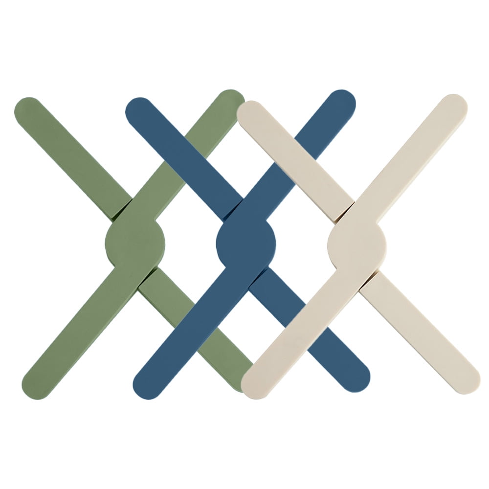 3 piece anti-slip thick foldable silicone triangle towel, heat ...