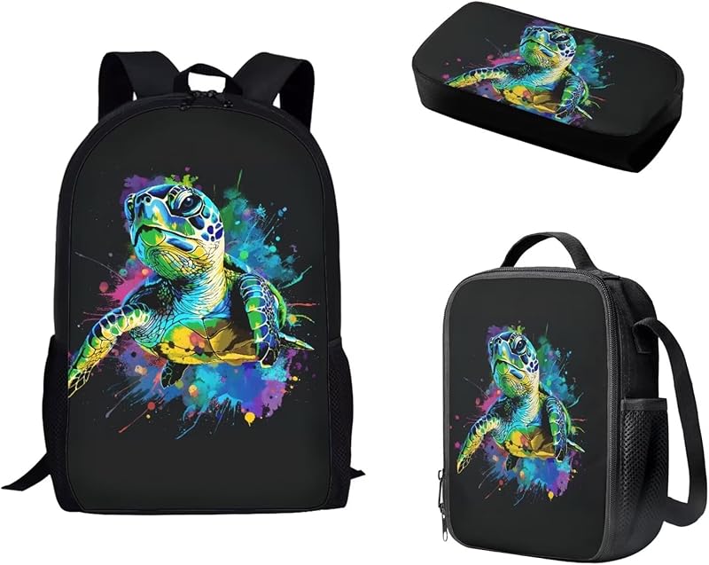 3-piece backpack set, 17 inch laptop backpack, travel day bag, with ...