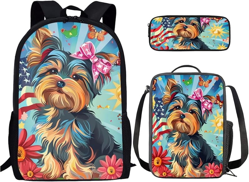 3-piece backpack set, 17 inch laptop backpack, travel day bag, with ...