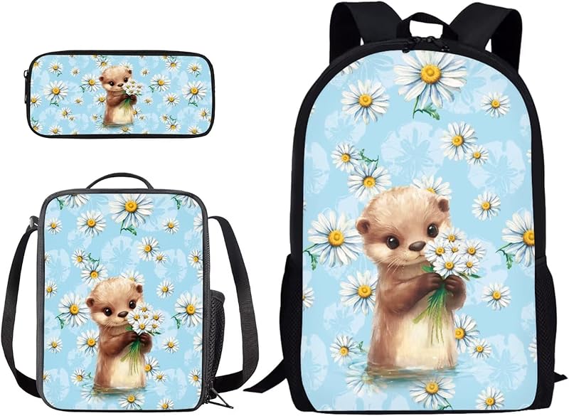 3-piece backpack set, 17 inch laptop backpack, travel day bag, with ...