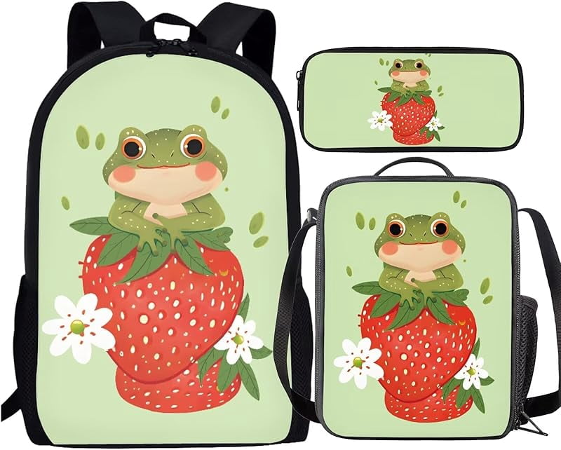 3-piece backpack set, 17 inch laptop backpack, travel day bag, with ...