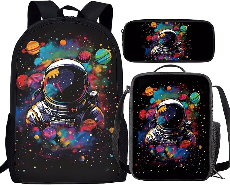 3-piece backpack set, 17 inch laptop backpack, travel day bag, with ...
