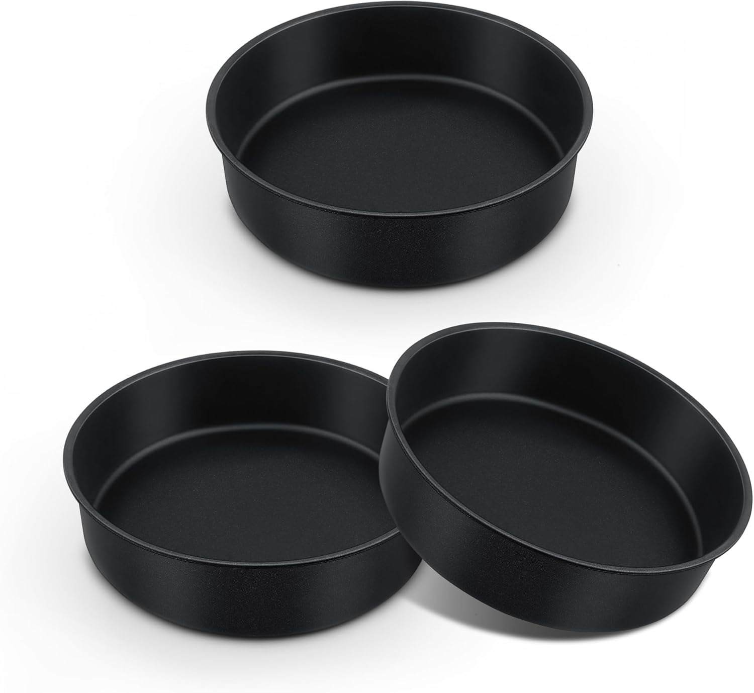 3-piece cake tray set, non stick stainless steel small circular cake ...