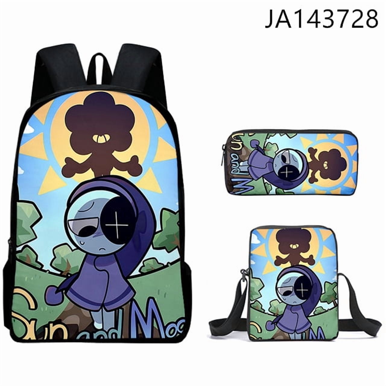 3-piece cartoon Dandy World anime pattern backpack set, large capacity ...