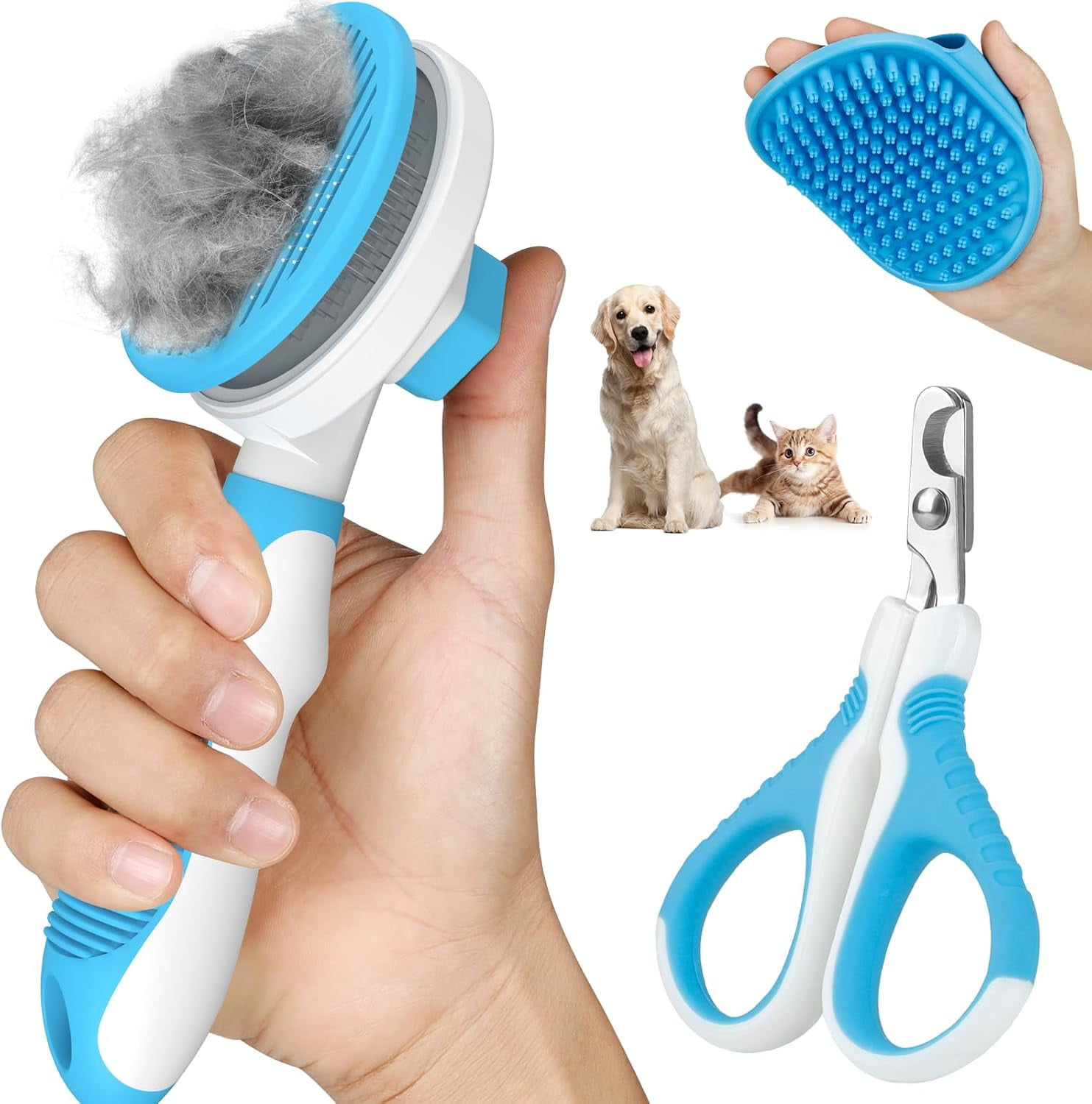 3-piece cat grooming set | cat brush | cat brush for indoor cats | cat ...