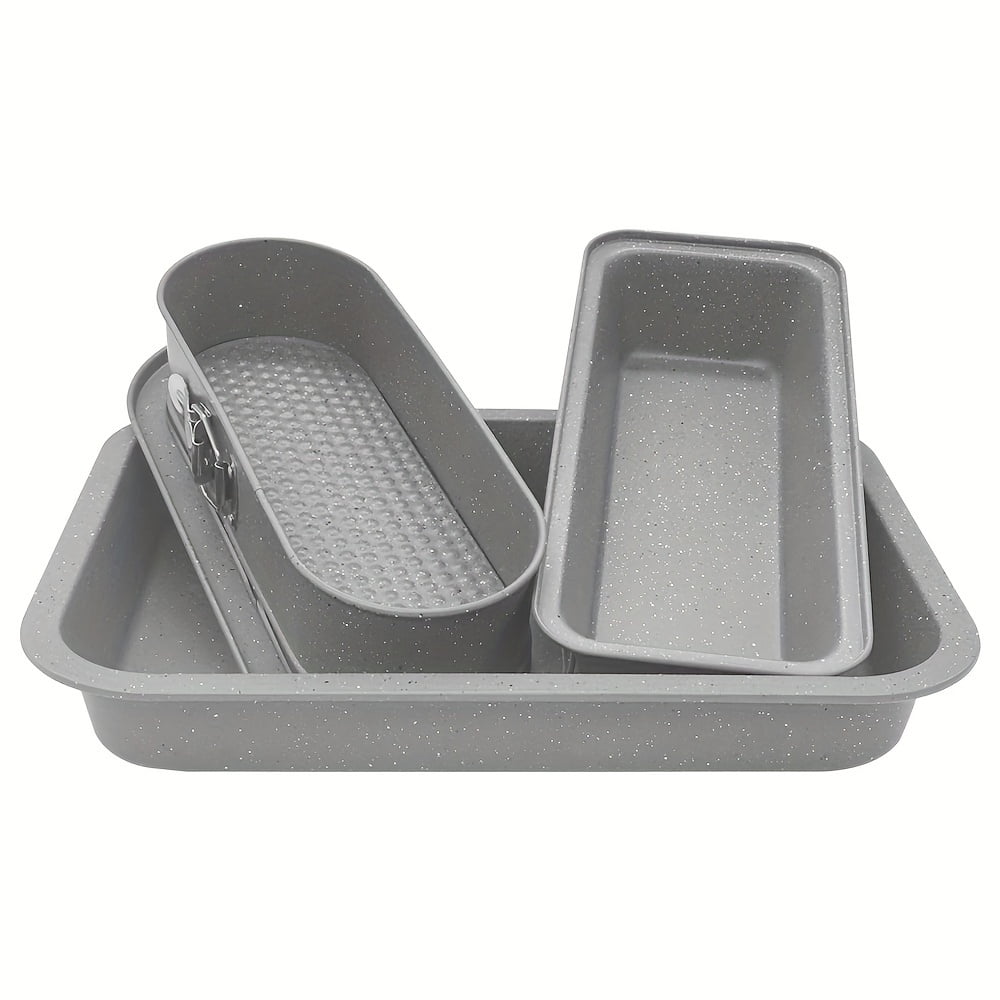 3-piece non-stick bread pan Rectangular baking pan Meat roll baking pan ...