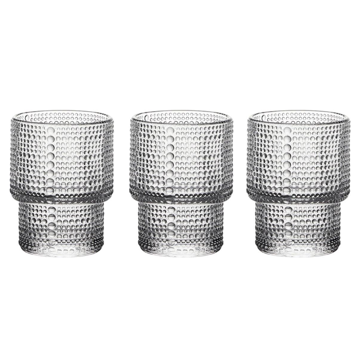 3-piece set of glasses, embossed retro foldable coffee cups, beach cups ...