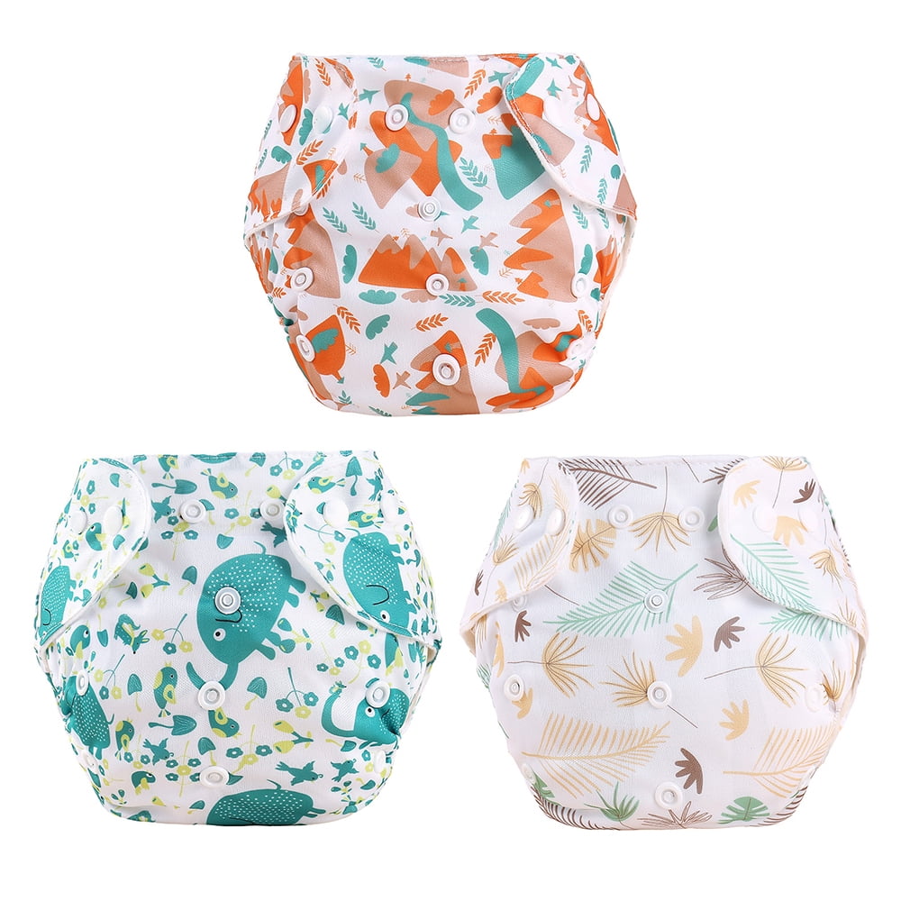 3-piece set of newborn thin velvet diapers, reusable, adjustable ...