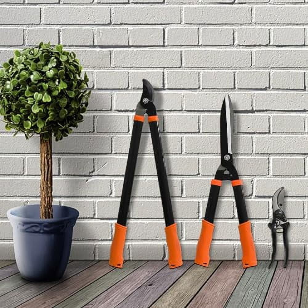 3 pieces Garden Tools Set - Lopper & Pruning Shear & Tree Trimmer ...