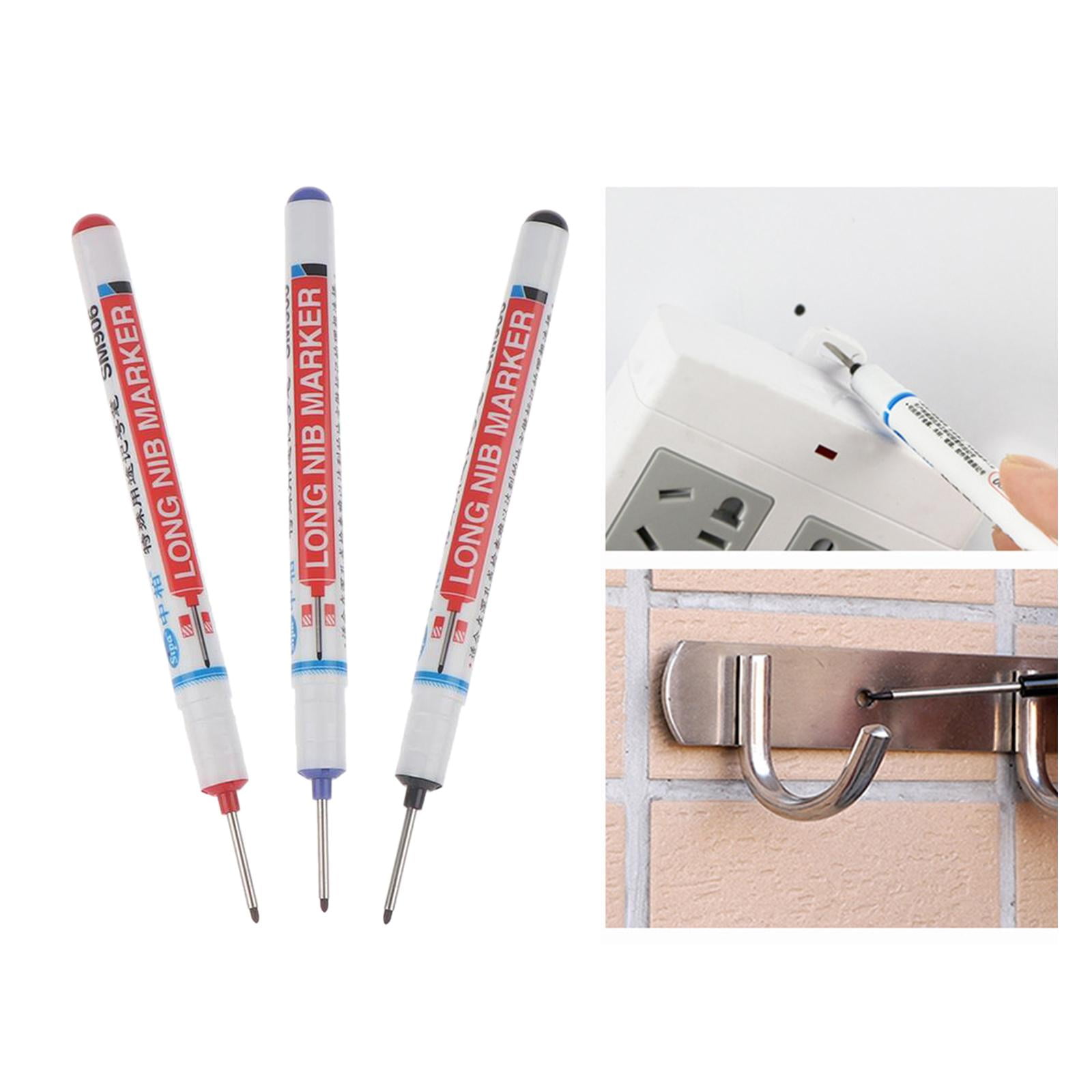 3 pieces Multi- Resistant Long Tip Deep Hole Pen, Permanent ...
