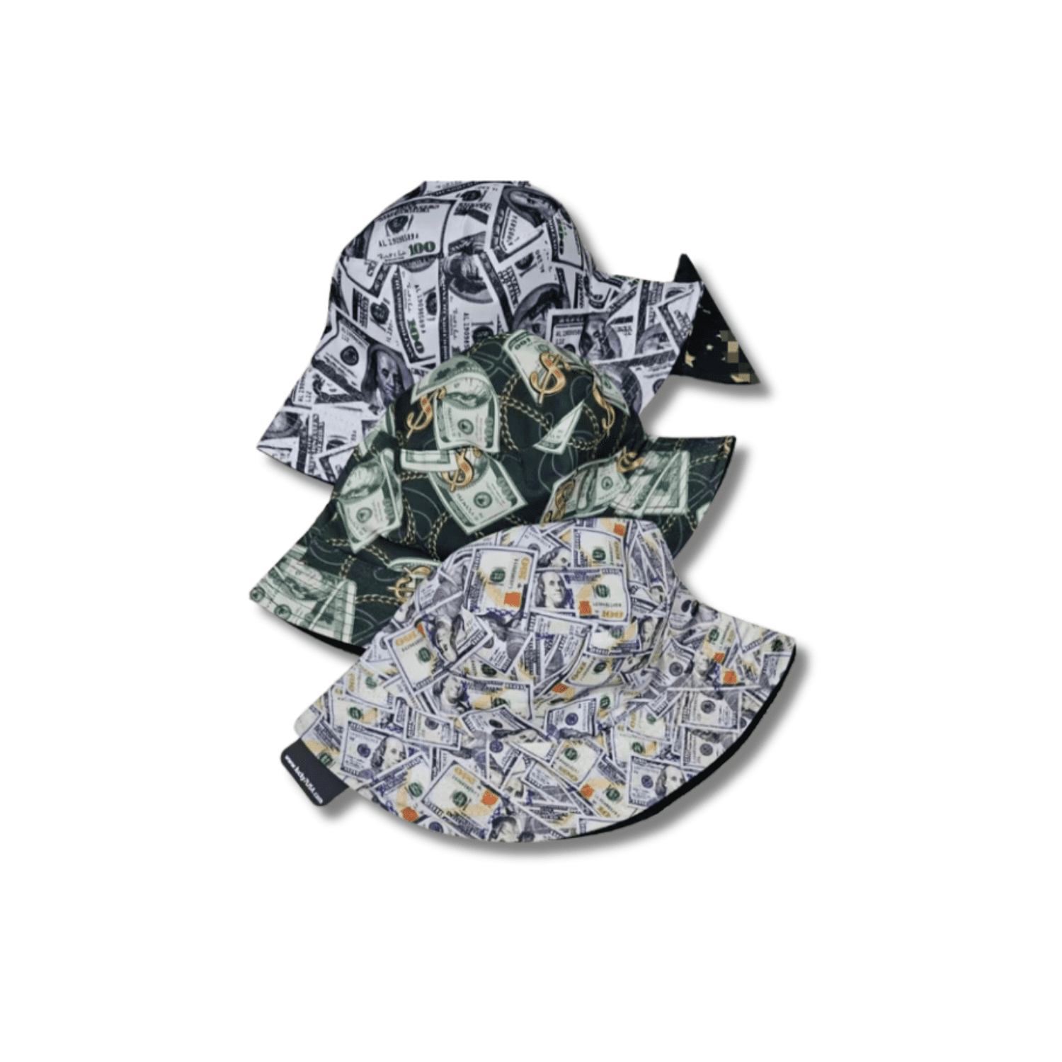 3 pieces USD Series Sun Hat - Money Print Bucket Hat - Walmart.com