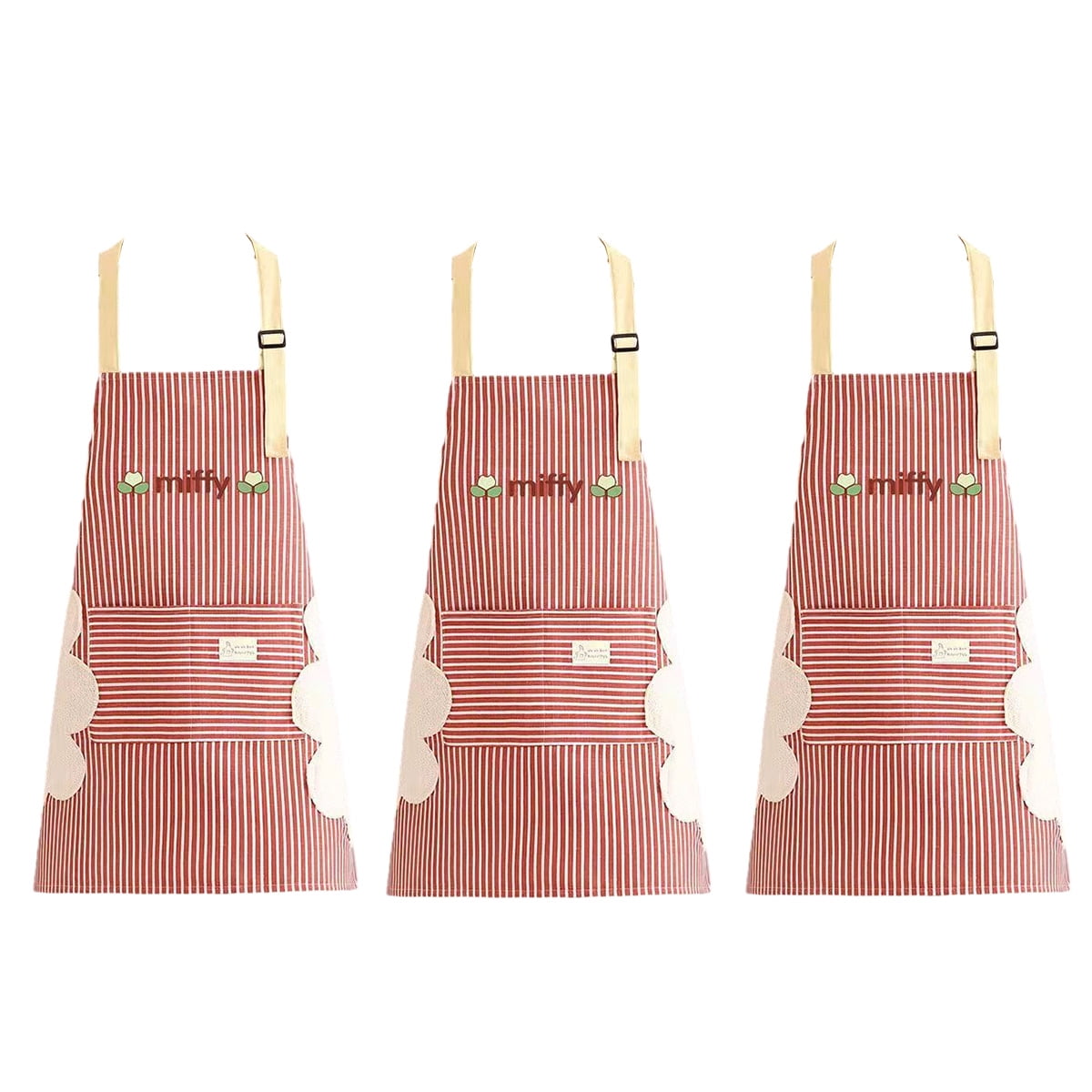 3 pieces of PVC waterproof apron, hand-wiping overalls, hanging neck ...