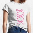 3 pink bows Classic T-Shirt Vintage Birthday Gifts - Walmart.com