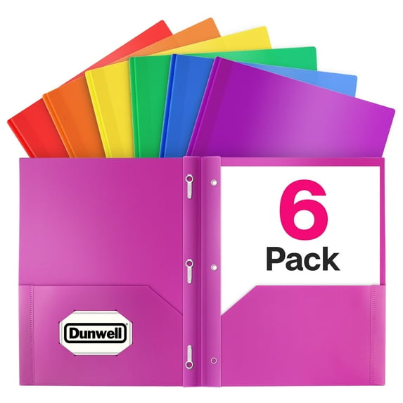 3 prong 2 pocket folders, 6 pack plastic folders with prongs and ...