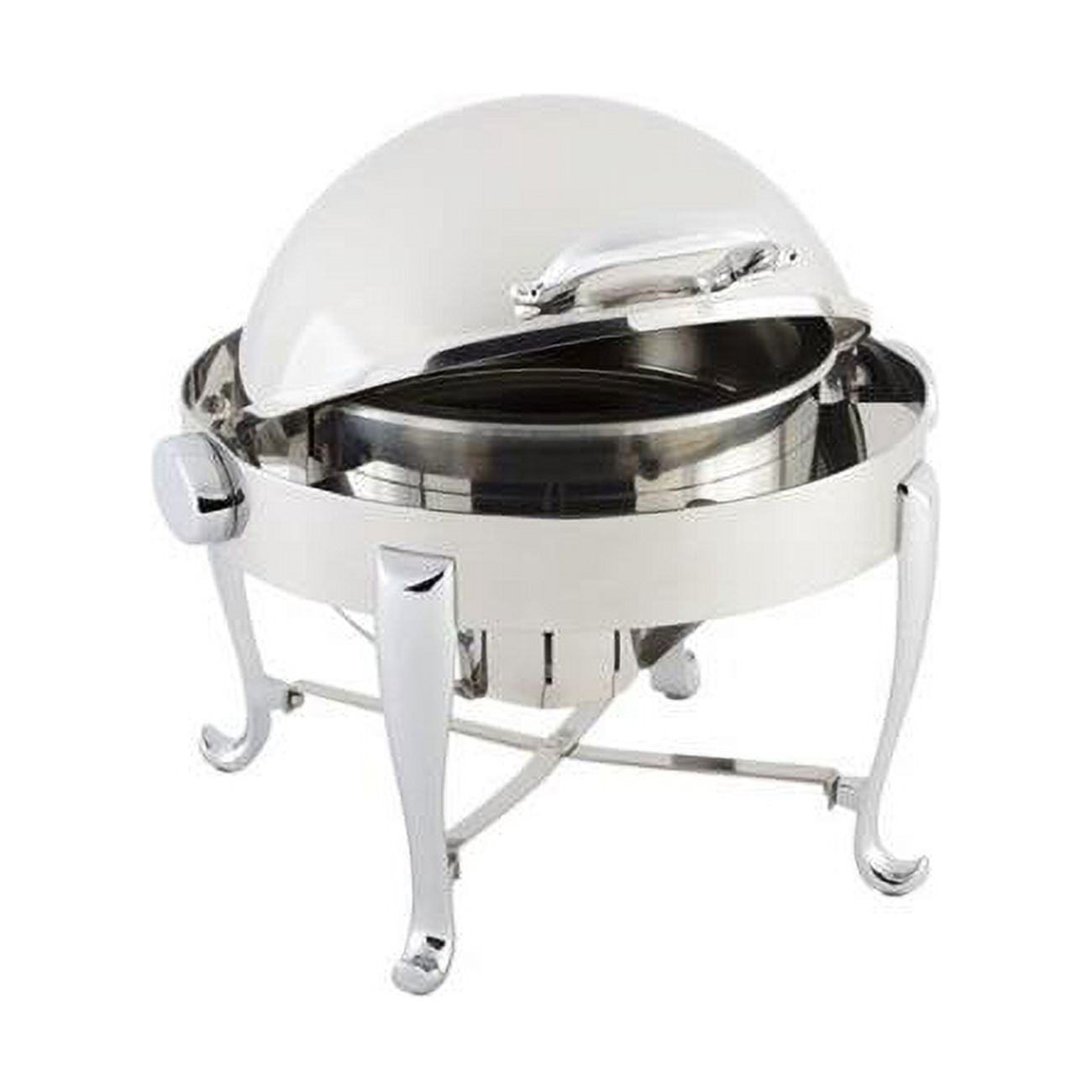 3 quart Petite Round Chafer Sleek Line with Roman Legs & Chrome Trim ...