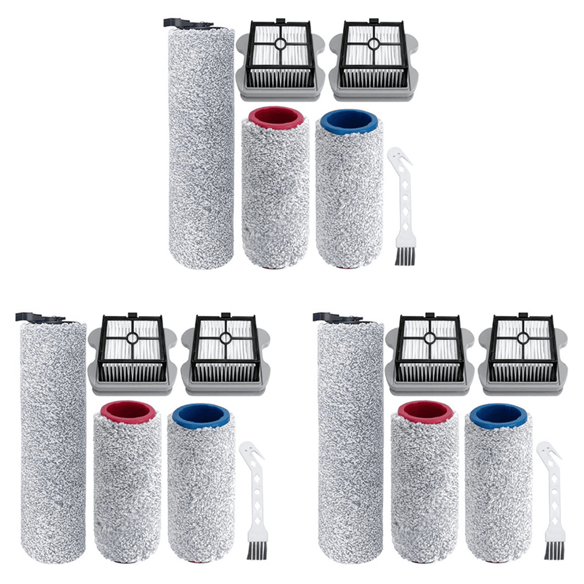3 set Replacement Parts Roller Brush HEPA Filters Compatible for Dyad ...