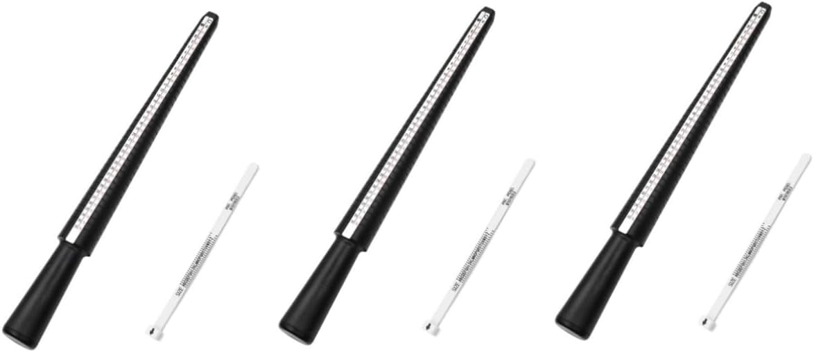 3 sets Plastic Finger Tools Mandrel Measuring Gauge Practical Kit ...