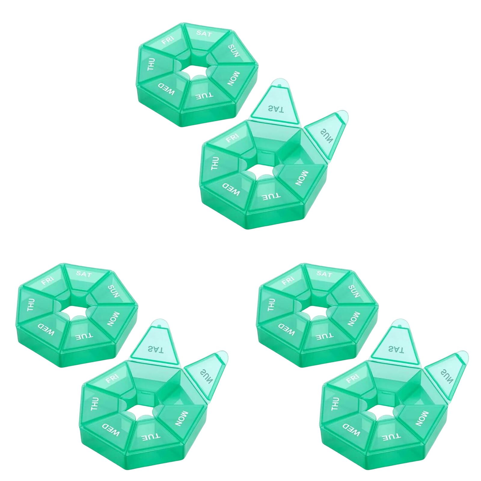 3 sets Of Small Weekly Organizer, Round Dispenser for Travel, Mini ...